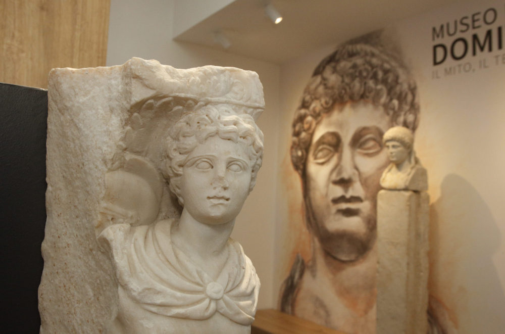 Fragments from the Catacombs of St. Domitilla are seen in a new museum ...