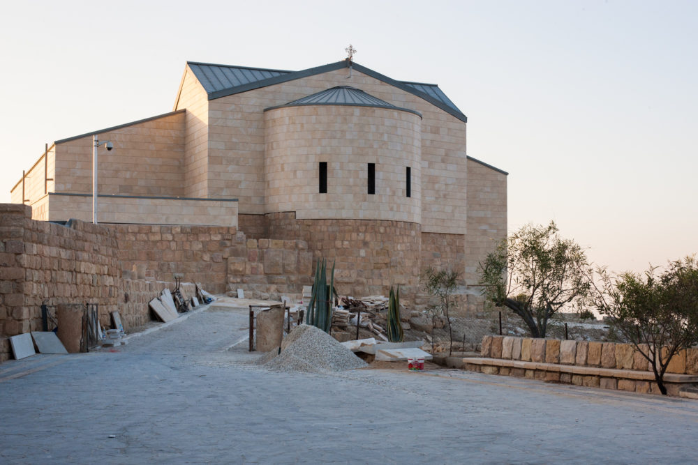 This is an exterior view of the restored Memorial of Moses on the top ...