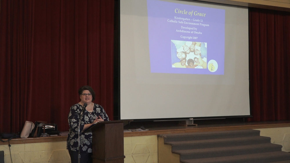 Sarah Ehlers of the Archdiocese of Omaha led a training and information ...