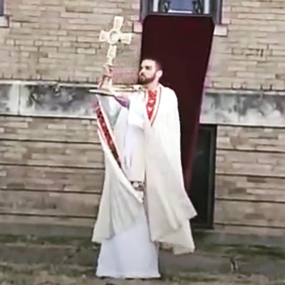 Father Ryan Rooney, the pastor of Our Lady of the Sacred Heart Parish ...