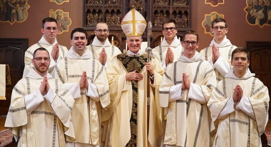 Brother Philip Nolan (front row, far right) poses with Archbishop ...