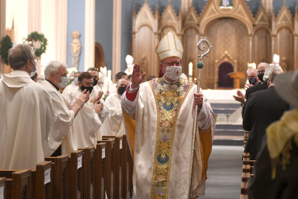 Bishop Byrne is pictured during his Dec. 14, 2020 ordination and ...