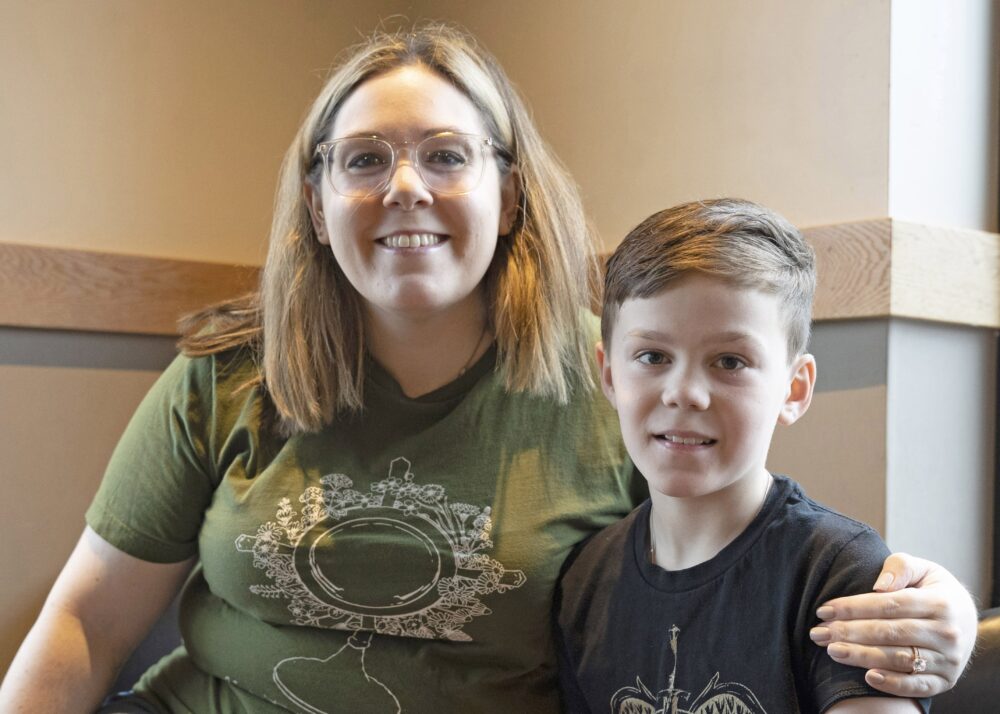 Steffi Howell, seen with seen with son Teddy, says her 9-year-old chose ...