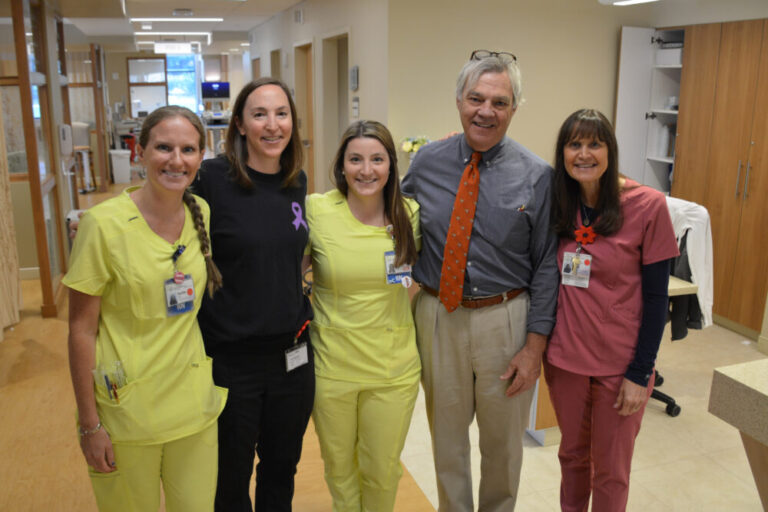 Pictured (left to right) are the Sister Caritas Cancer Center’s Kellie ...