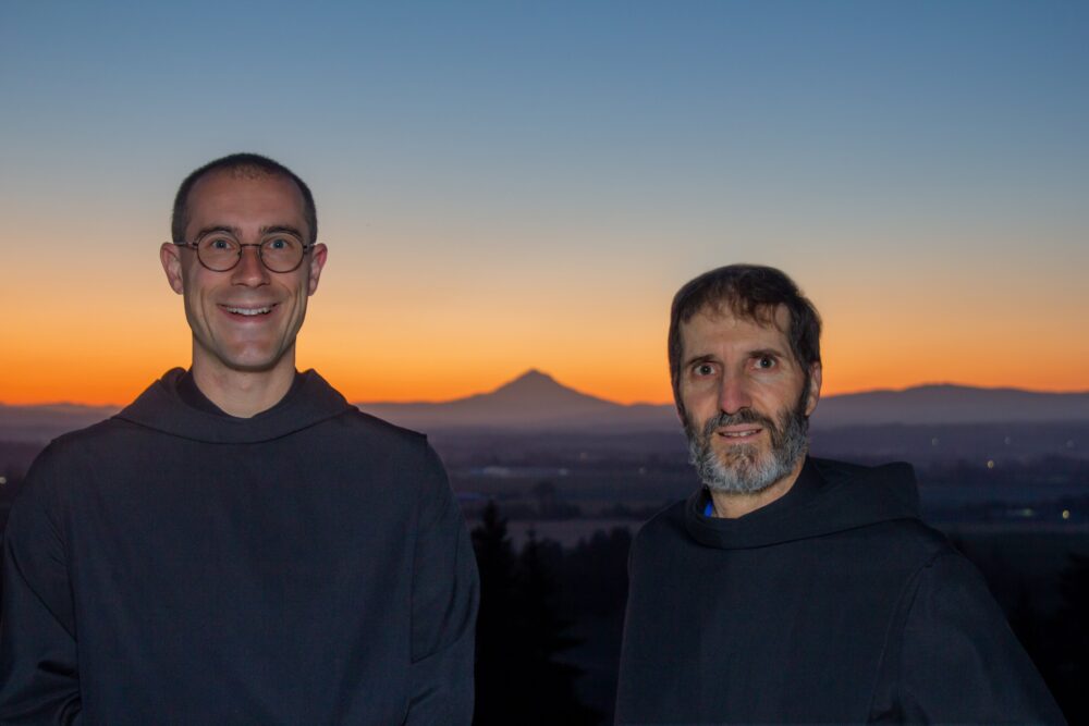 Brothers Ambrose Stewart and Cyril Drnjevic gather on the roof above ...